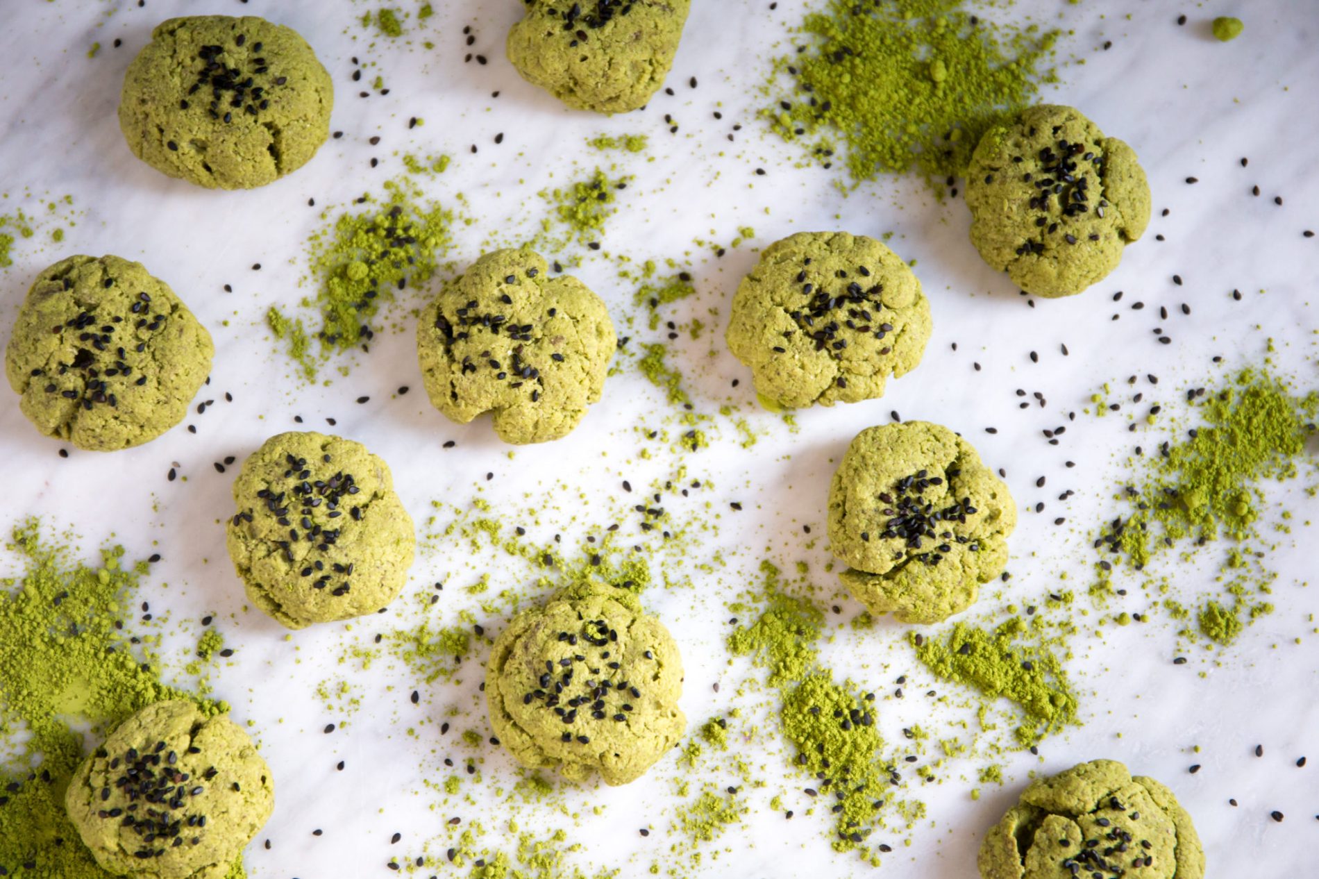 Healthy Black Sesame Matcha Cookies (Gluten Free, Vegan, Refined Sugar ...
