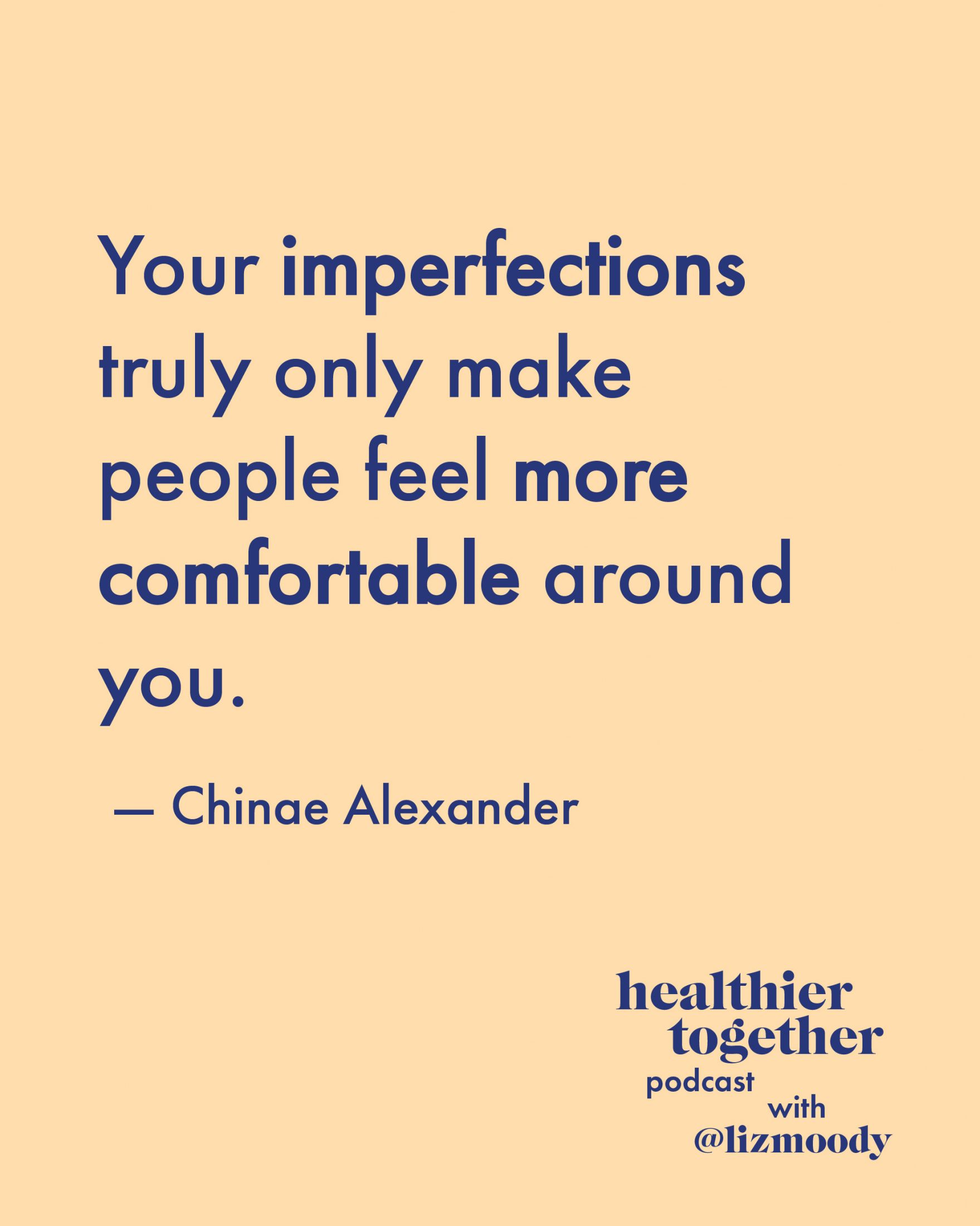 Chinae Alexander on the Healthier Together Podcast - Liz Moody