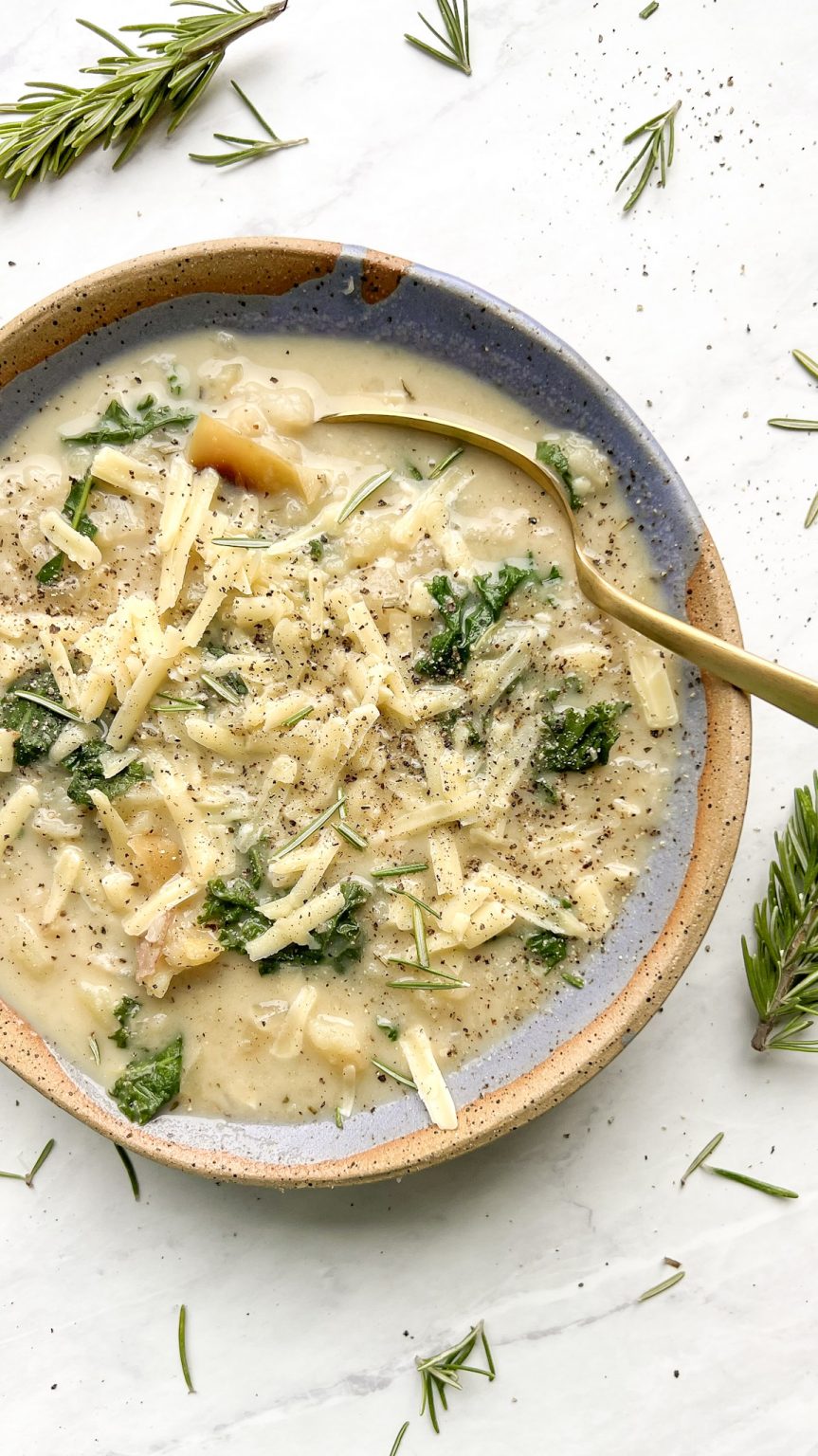 Creamy Vegan Rosemary Potato Apple Chowder